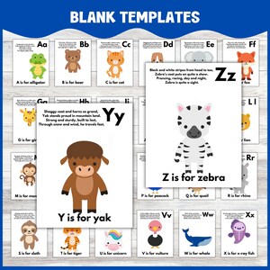 Animal Alphabet Handprint Crafts: A-Z Letter Learning Bundle for ...