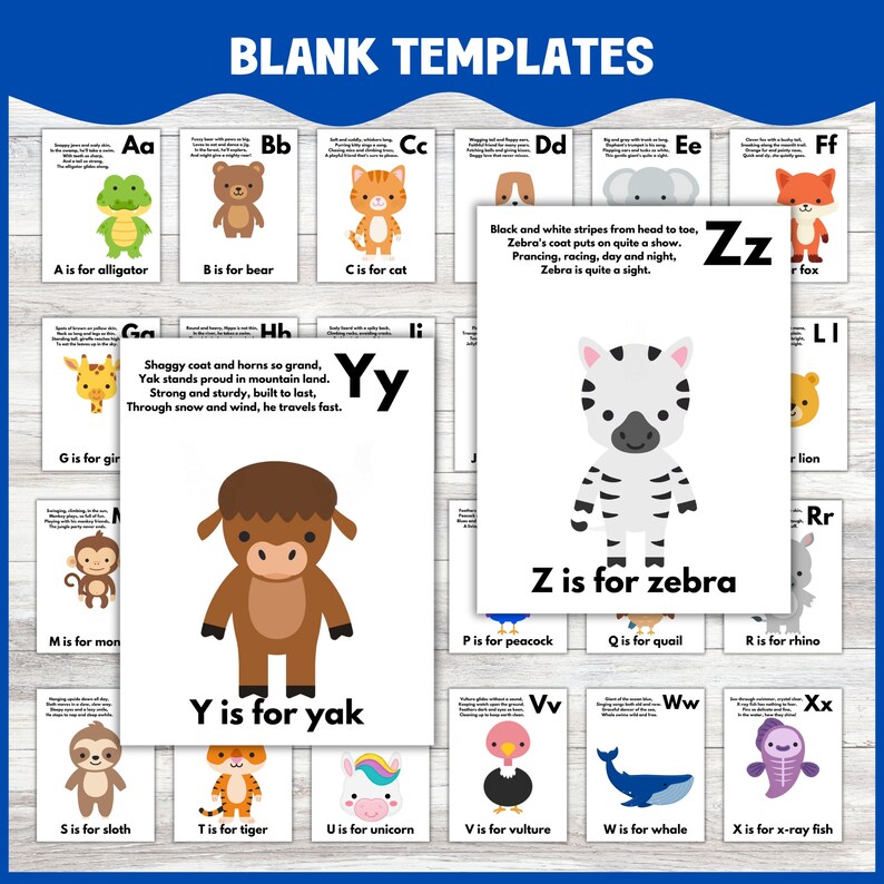 Animal Alphabet Handprint Crafts: A-Z Letter Learning Bundle for ...