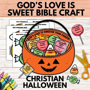 Christian Halloween Bible Lesson and Craft Activity Bundle, Sunday ...