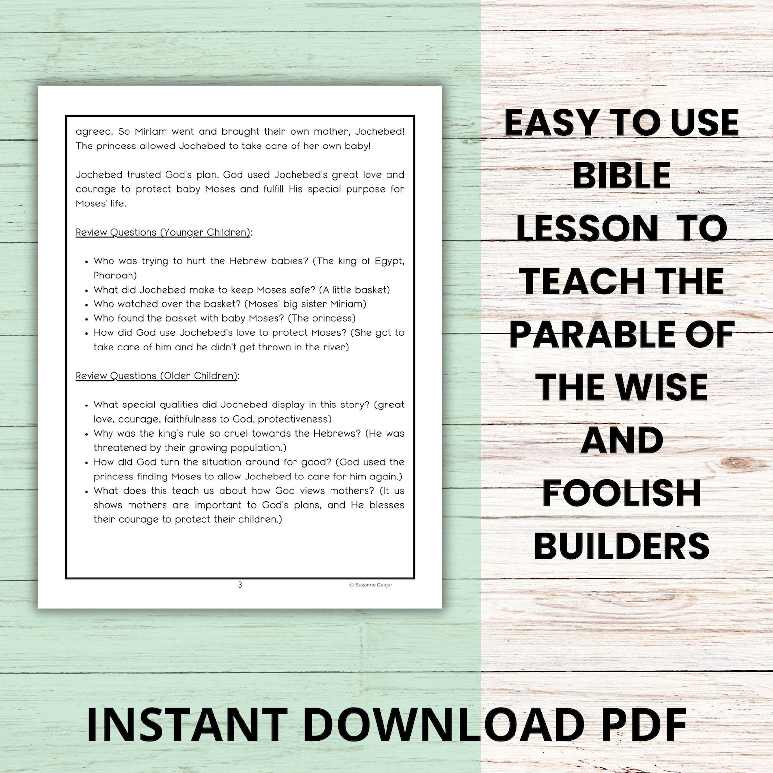 Parable of the Wise and Foolish Builders Sunday School Lesson for Kids ...