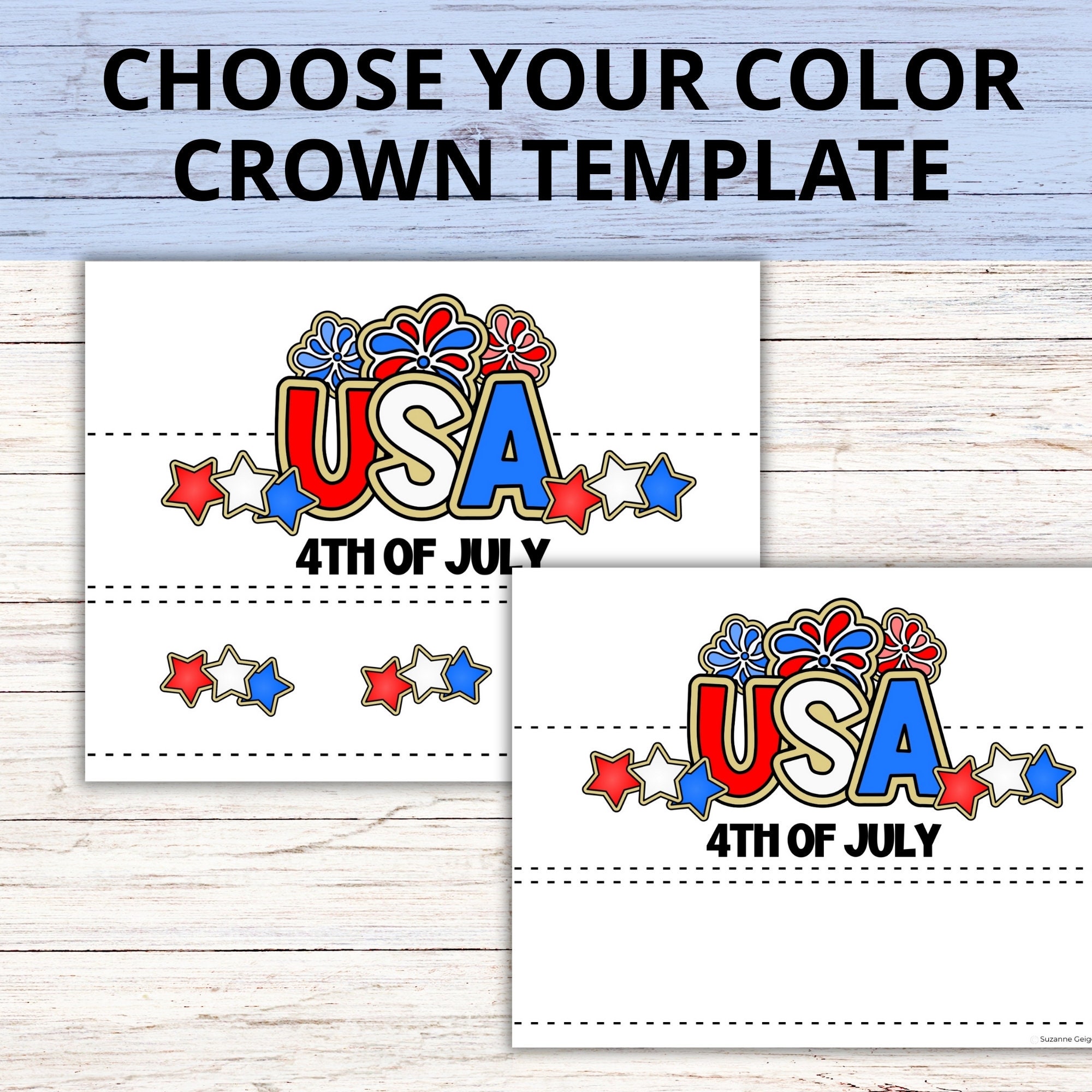 4th of July Crown Craft Activity Printable, Celebrate Independence Day ...
