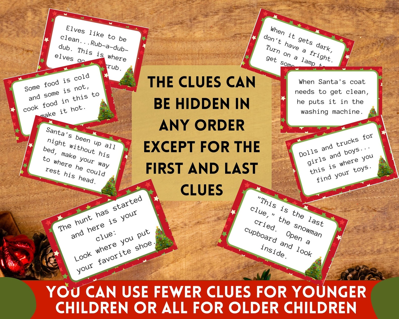 Santa Letter Indoor Christmas Scavenger Hunt for Kids, Printable ...