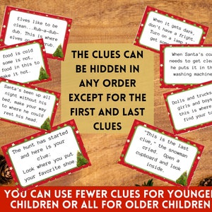 Santa Letter Indoor Christmas Scavenger Hunt for Kids, Printable ...