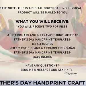 Fathers Day DIY Handprint Printable, DIY Keepsake Gift for Dad Activity ...