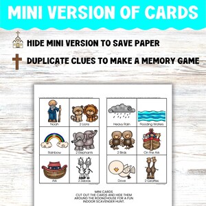 Noah's Ark Bible Lesson Scavenger Hunt Activity Prek, Sunday School ...