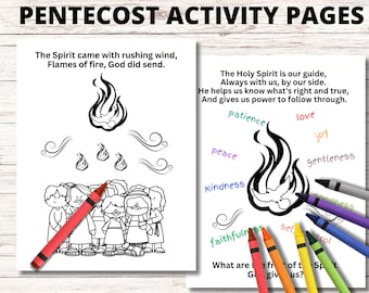 Printable Pentecost Craft Activity Pentecost Coloring Bookmarks Sunday ...
