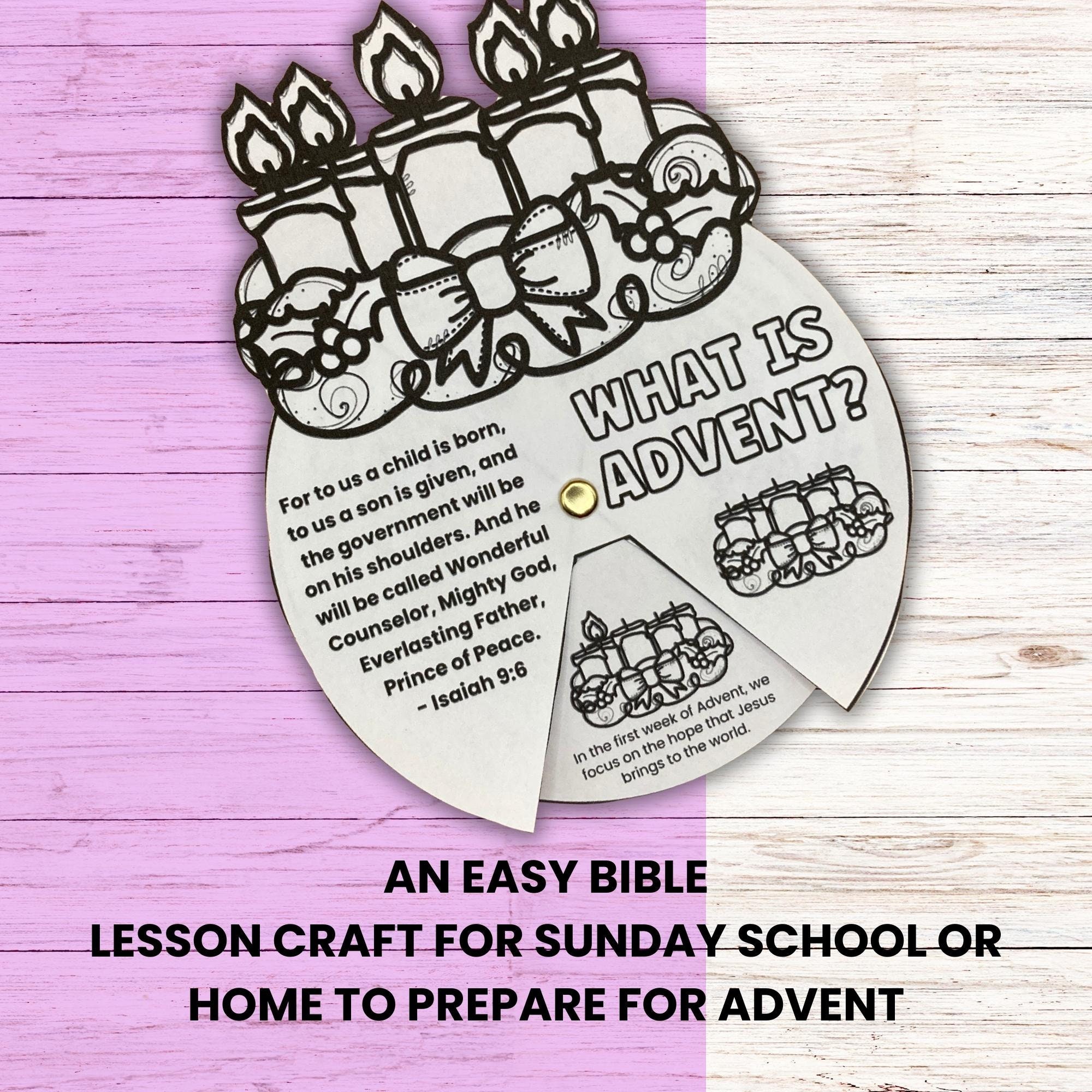 Advent Coloring Wheel Craft Printable for Kids, Sunday School Craft ...