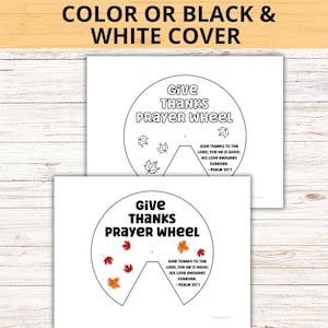 Give Thanks Thanksgiving Prayer Coloring Wheel, Sunday School Gratitude ...