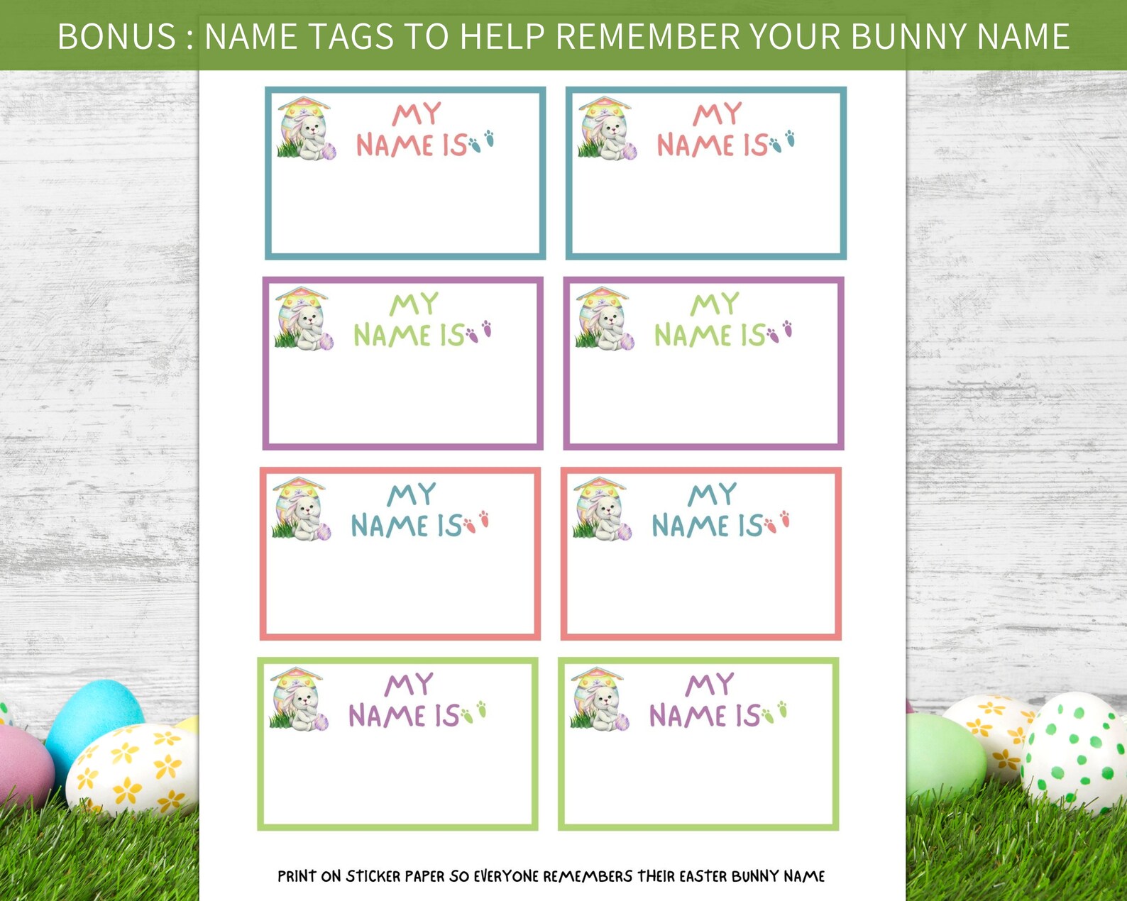 What's Your Bunny Name, Easter Bunny Name Game for Kids and Adults ...