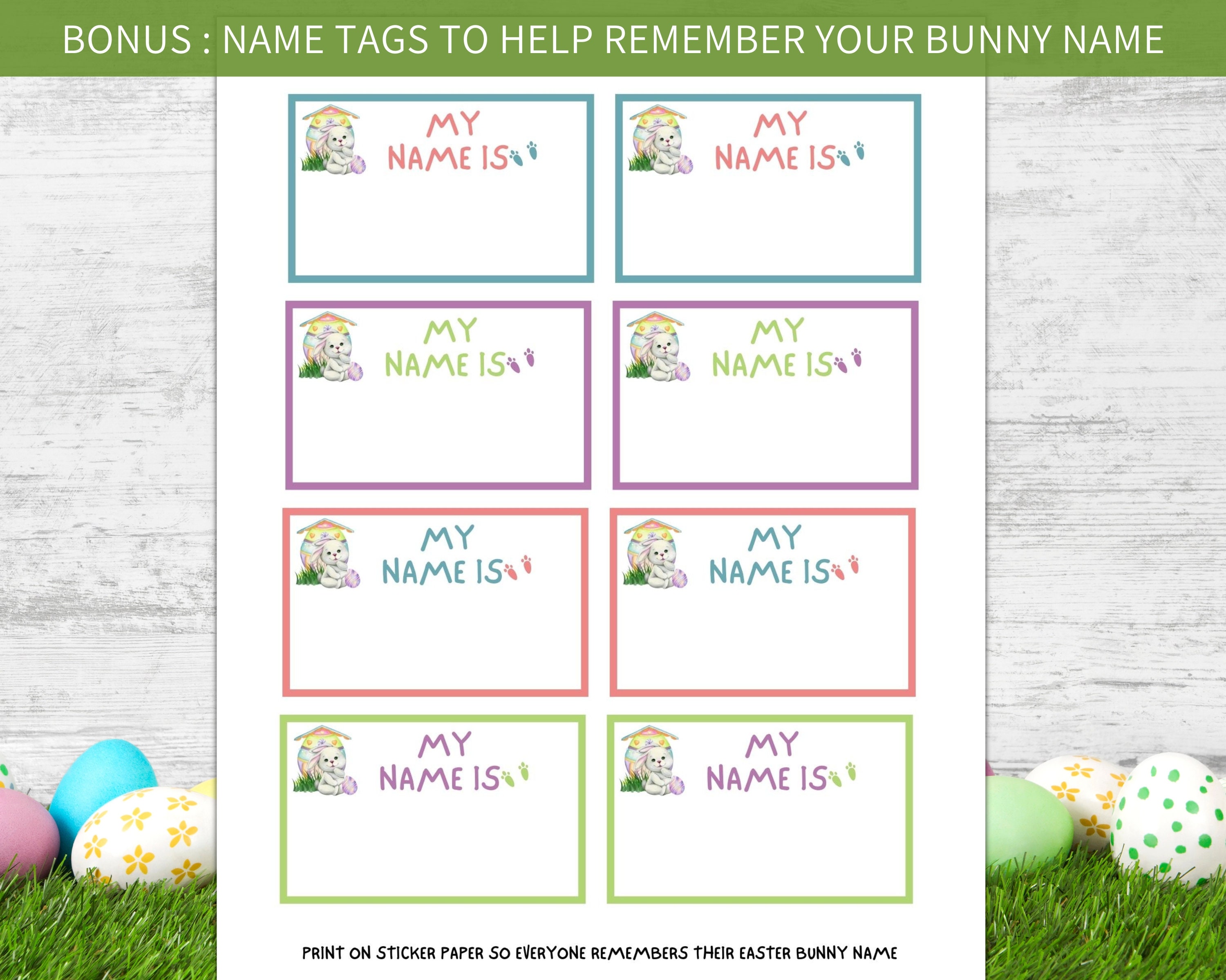 What's Your Bunny Name, Easter Bunny Name Game for Kids and Adults ...