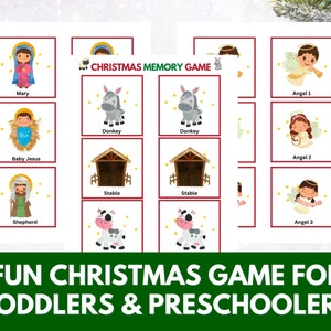 Christmas Nativity Memory Game for Toddlers & Preschoolers, Printable ...