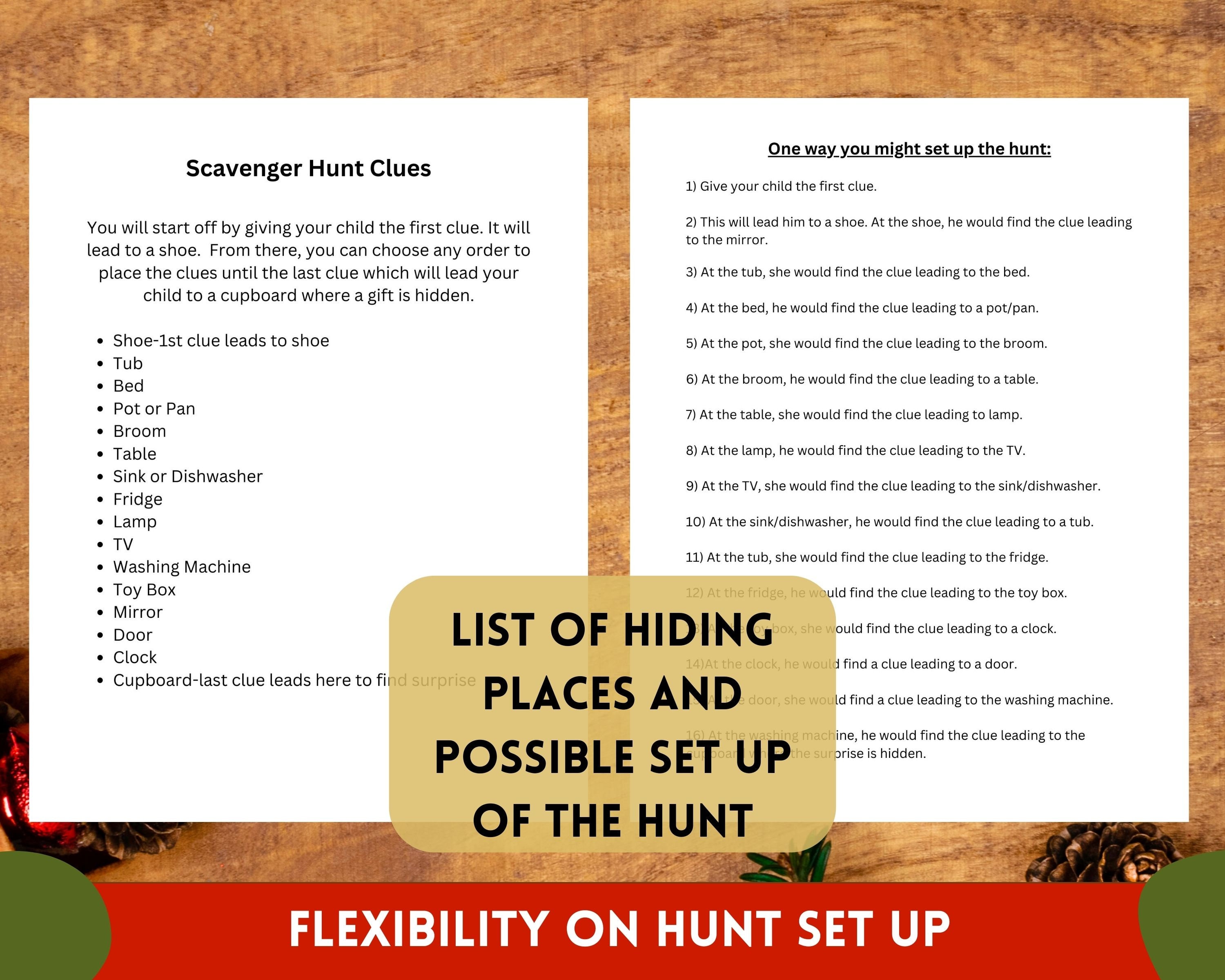 Santa Letter Indoor Christmas Scavenger Hunt for Kids, Printable ...