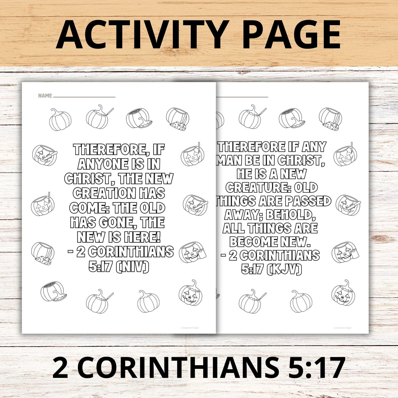 Christian Halloween Pumpkin Parable Bible Lesson Activity, Sunday ...