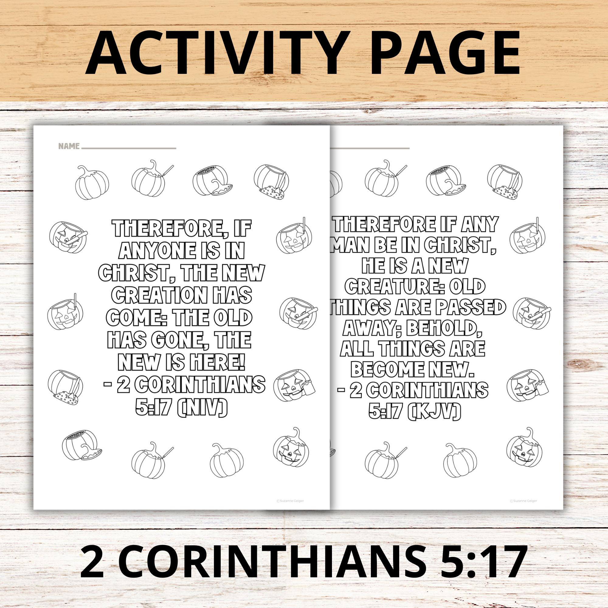 Christian Halloween Pumpkin Parable Bible Lesson Activity, Sunday ...