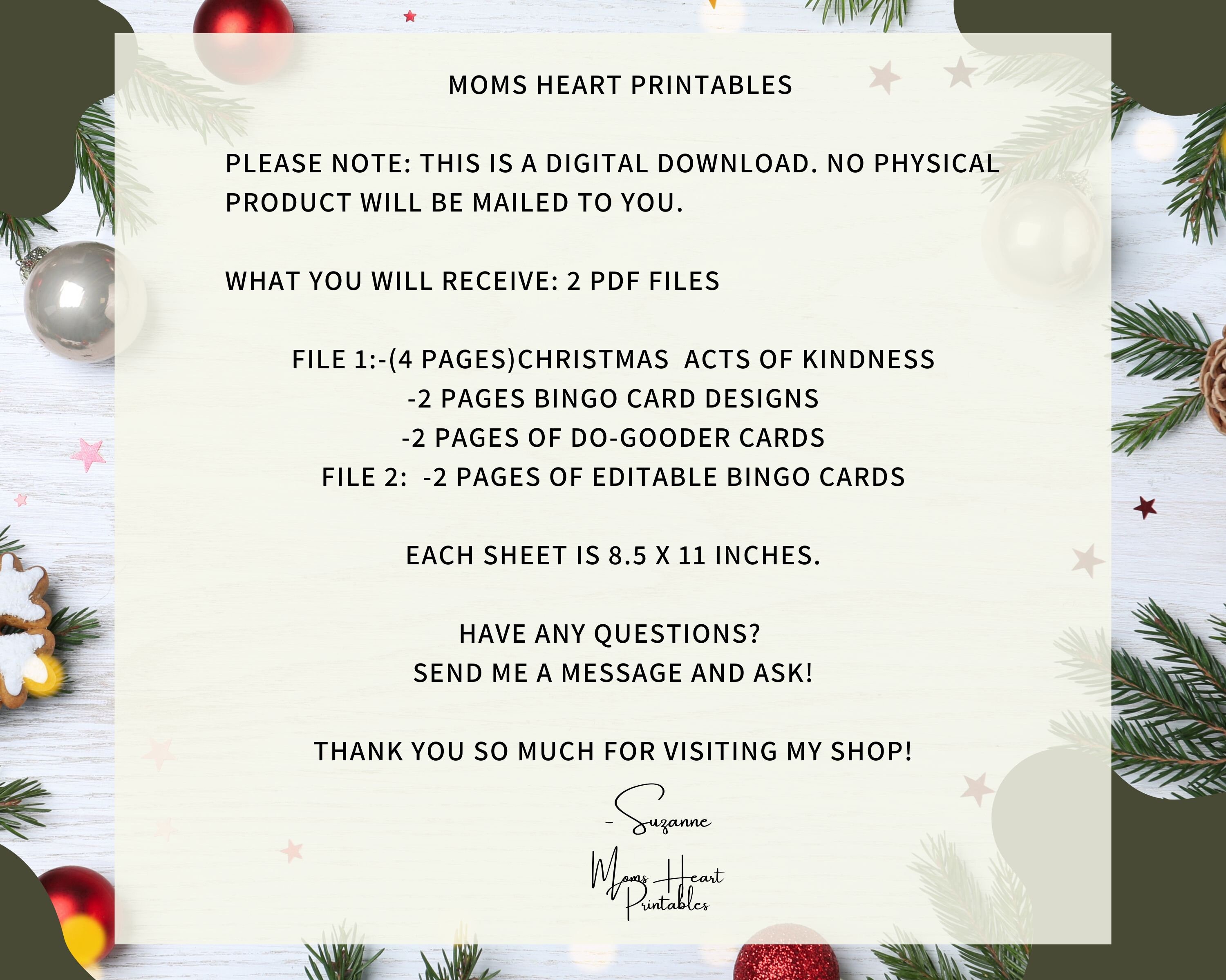 Christmas Acts of Kindness Bingo, Printable Spread Holiday Cheer ...