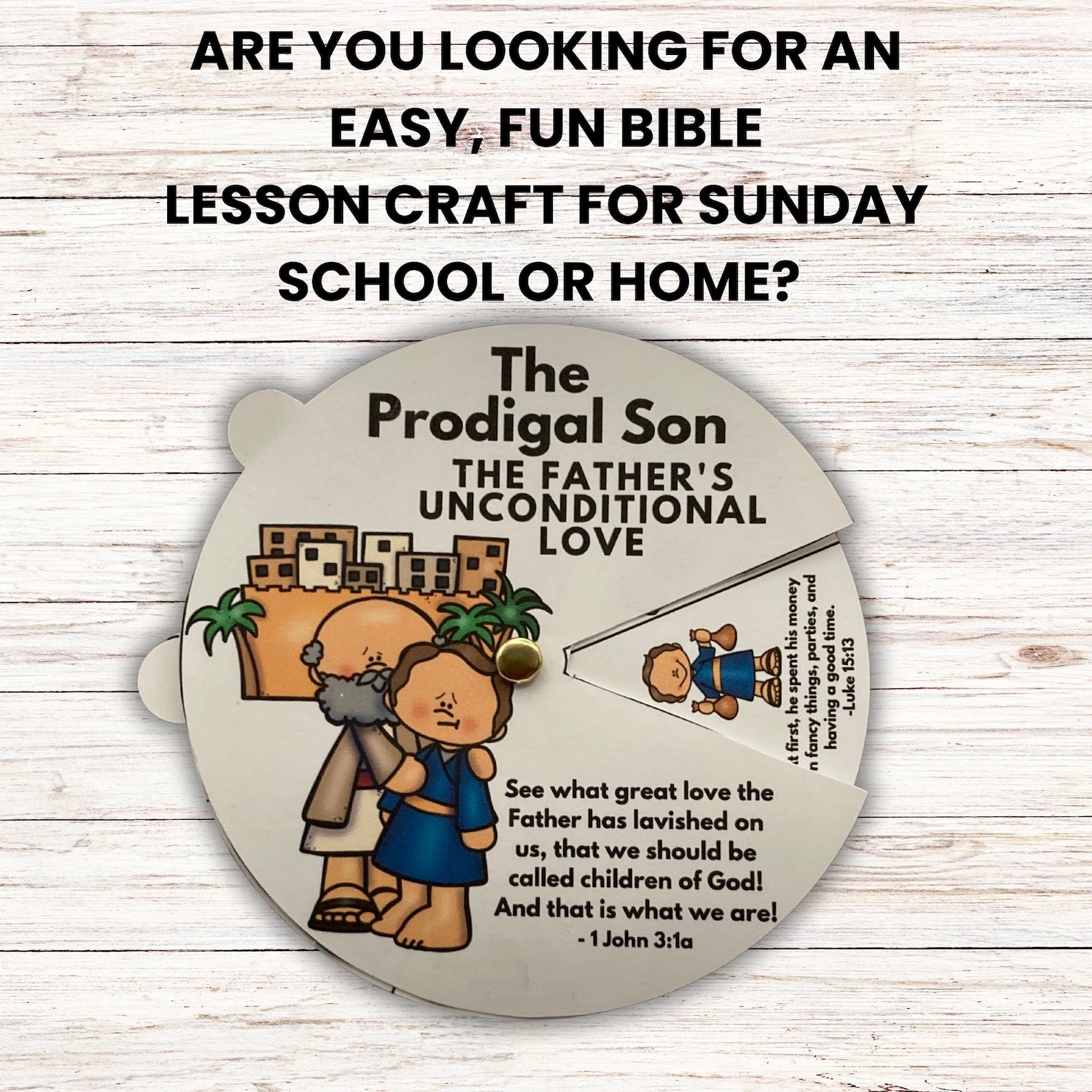 The Prodigal Son Bible Lesson Teaching Posters and Bible Wheel, Sunday ...