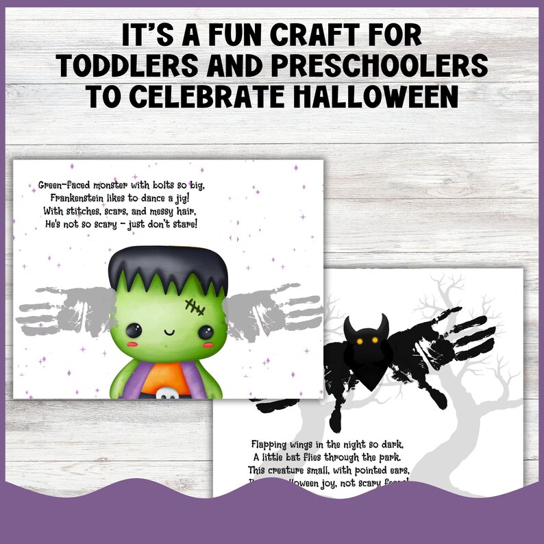 Halloween Handprint Craft Toddler, October Handprint Activity for ...