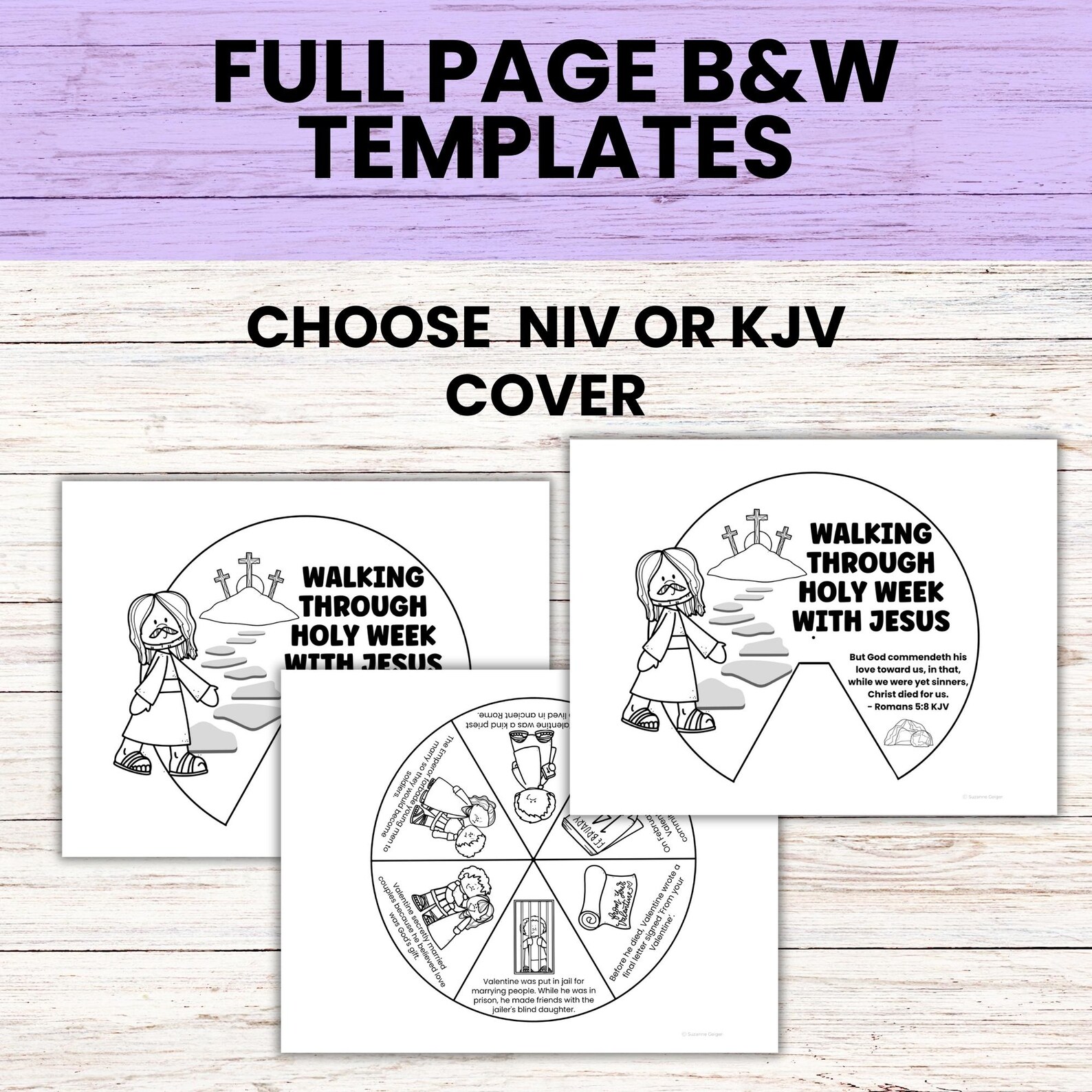 Holy Week Easter Story Bible Wheel Coloring Craft Sunday School ...