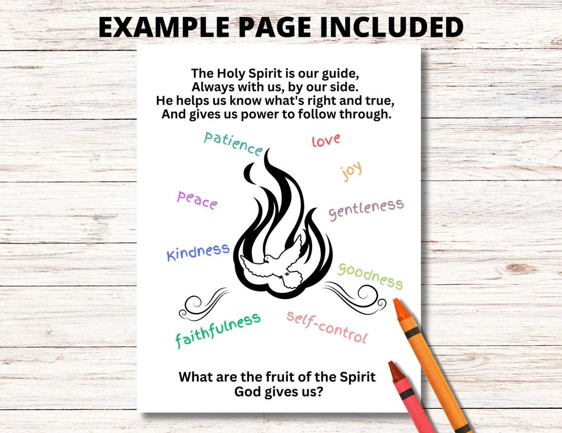 Pentecost Sunday Craft Coloring Pages Acts 2 Bible Story Craft, Holy ...