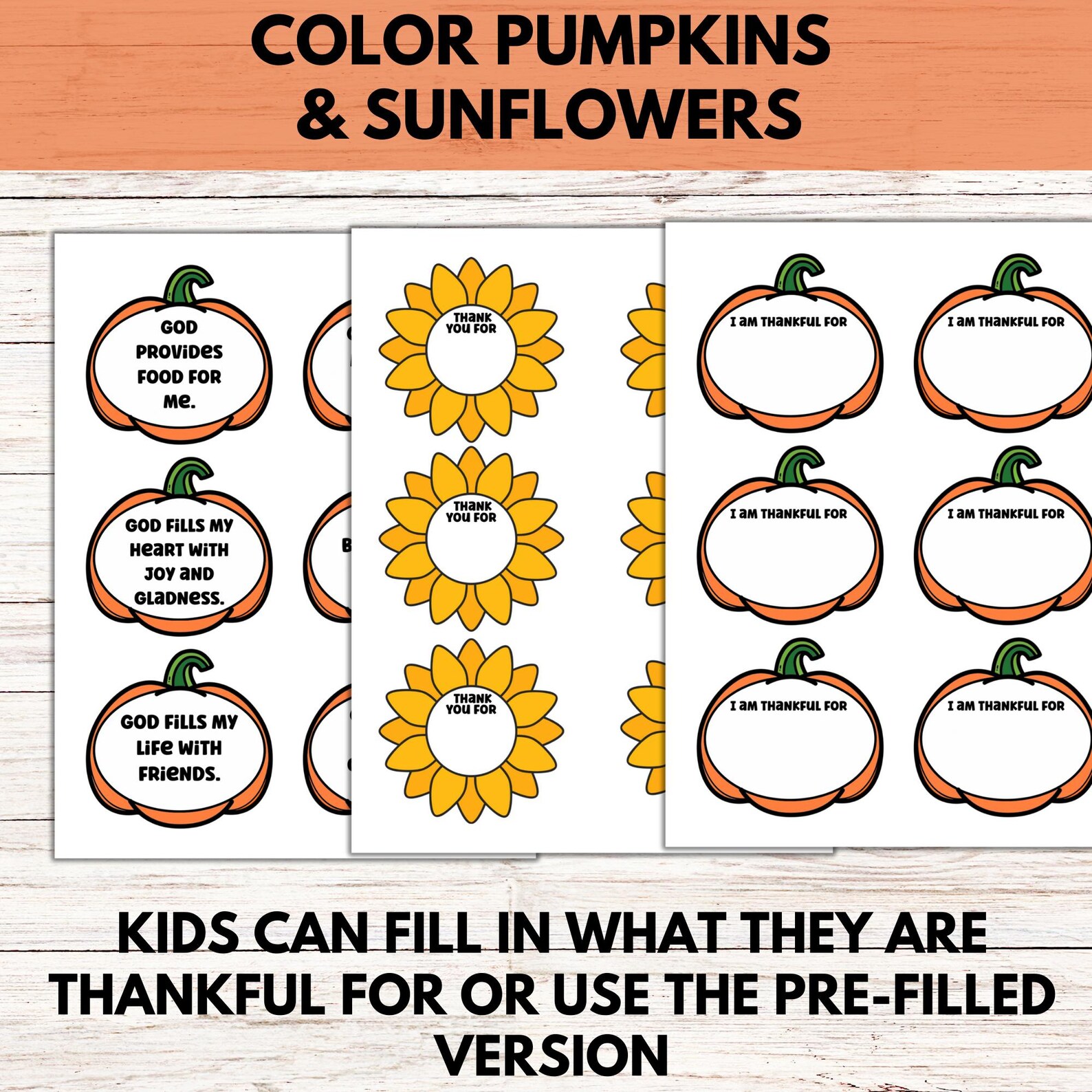 Thankful Thanksgiving Bible Craft Activity, Sunday School Children's ...