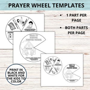 Back to School Prayer Bible Lesson and Prayer Wheel Coloring Craft ...