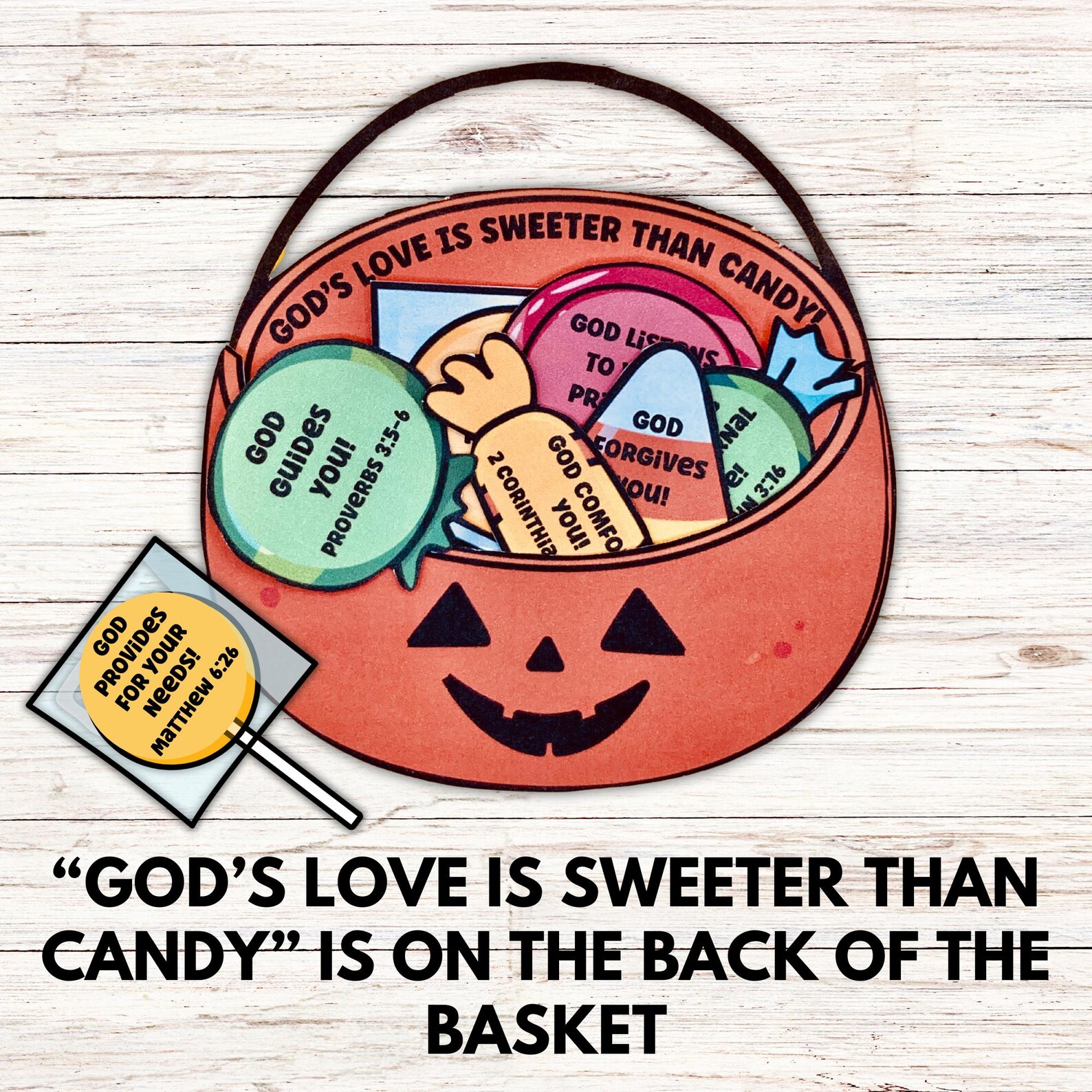 Christian Halloween Bible Craft Activity, Sunday School Children's ...