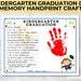 Last Day of Kindergarten Graduation Keepsake Handprint Art, Handprint ...