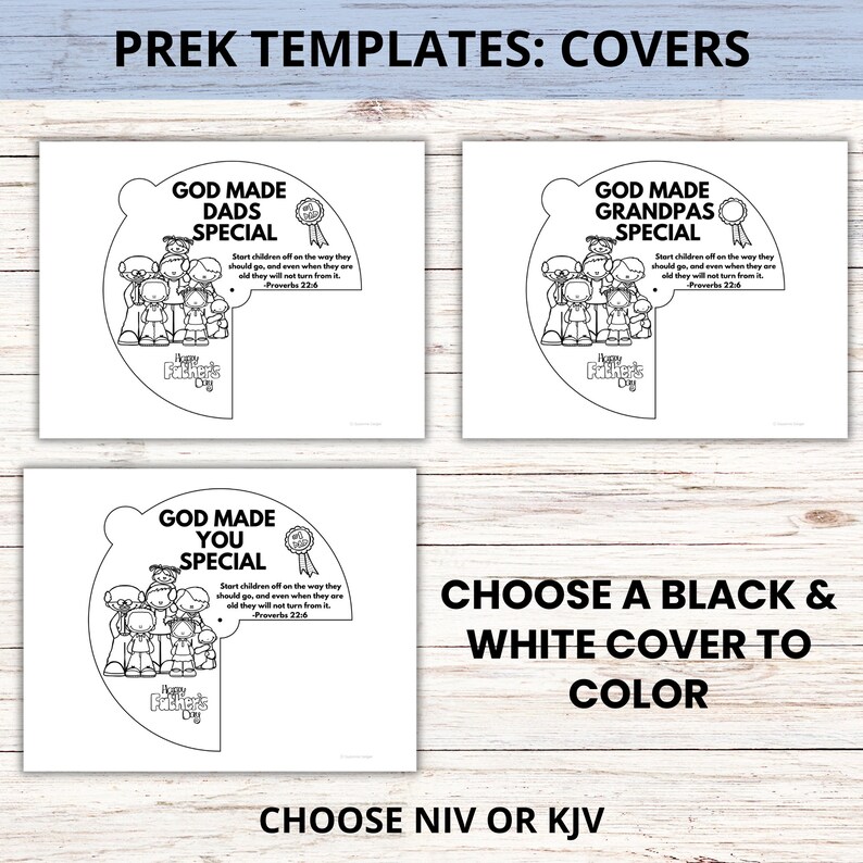 Fathers Day Preschool Church Craft for Dad: God Made Dads Special Bible ...