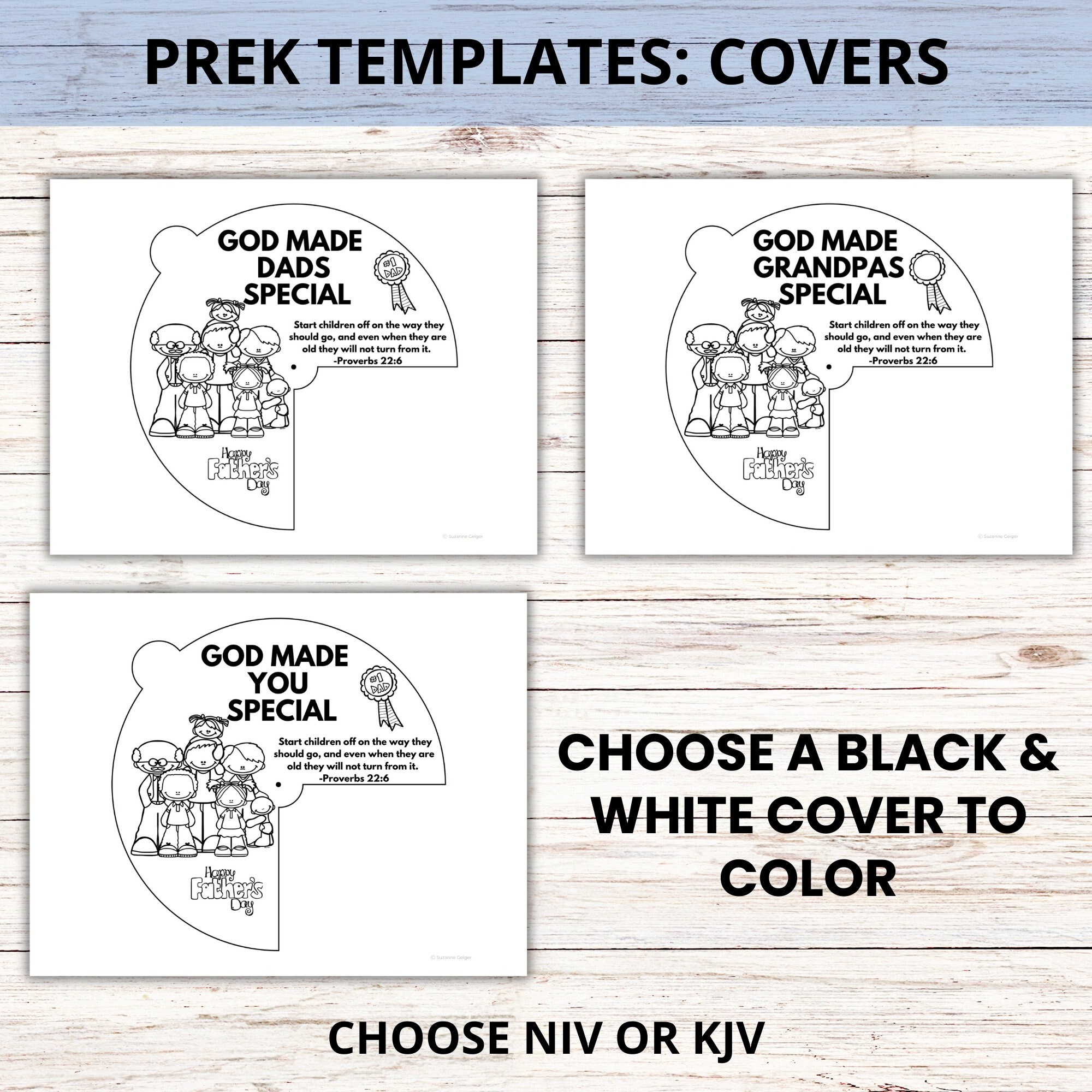 Fathers Day Preschool Church Craft for Dad: God Made Dads Special Bible ...