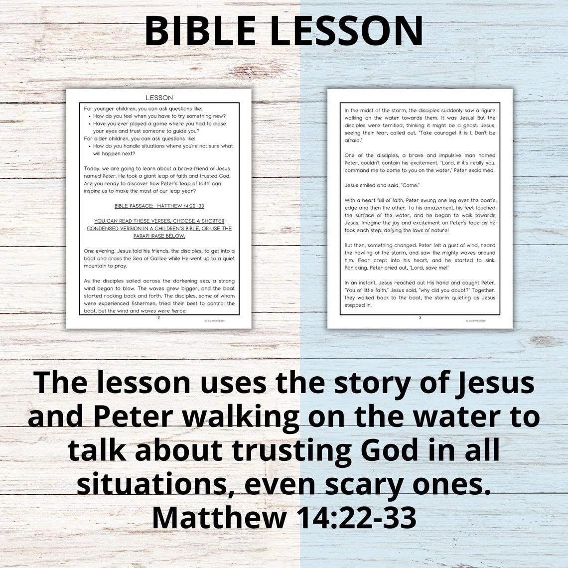 Leap Day Leap of Faith Bible Lesson for Kids, Jesus and Peter Walk on ...