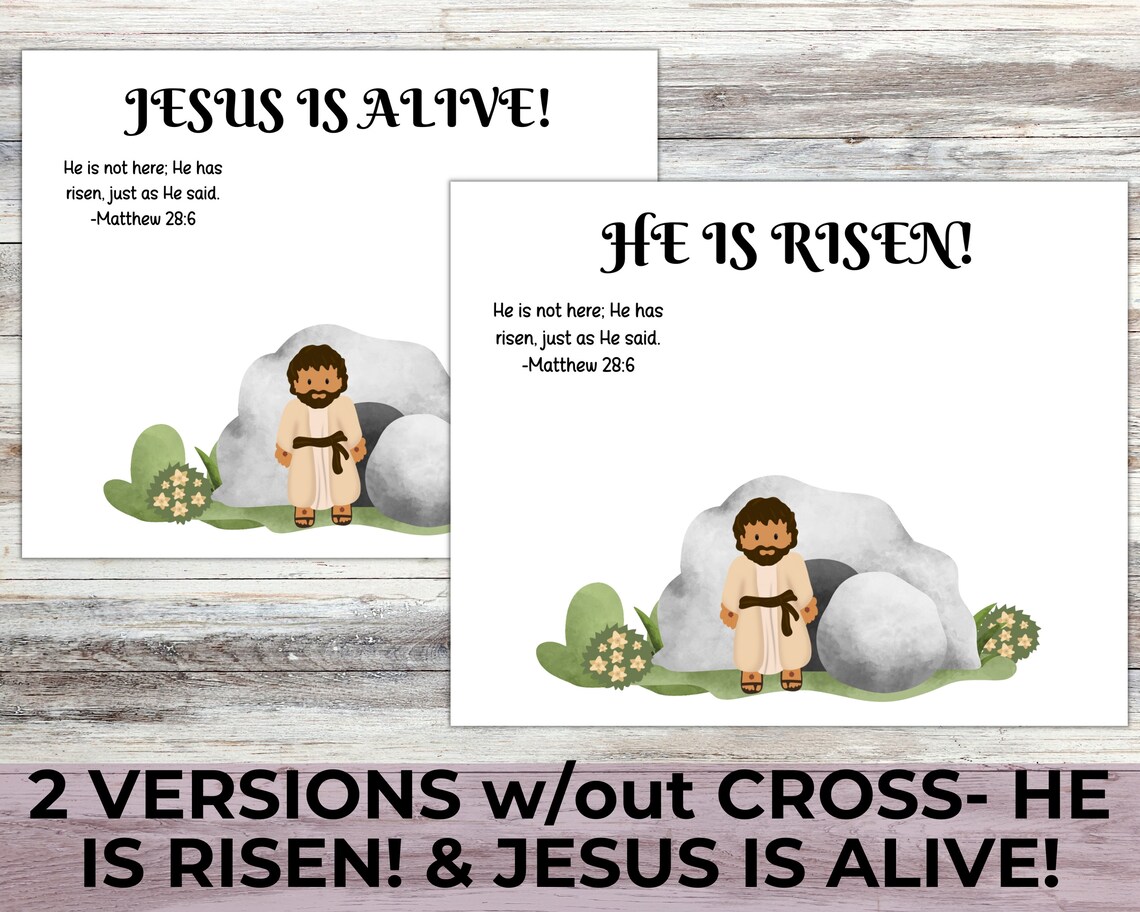 He is Risen Sunday Handprint Craft, Jesus is Alive Easter Sunday School ...