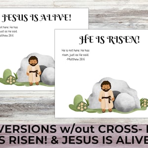 He is Risen Sunday Handprint Craft, Jesus is Alive Easter Sunday School ...