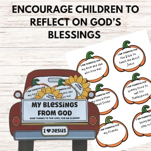 Thankful Thanksgiving Bible Craft Activity, Sunday School Children's ...