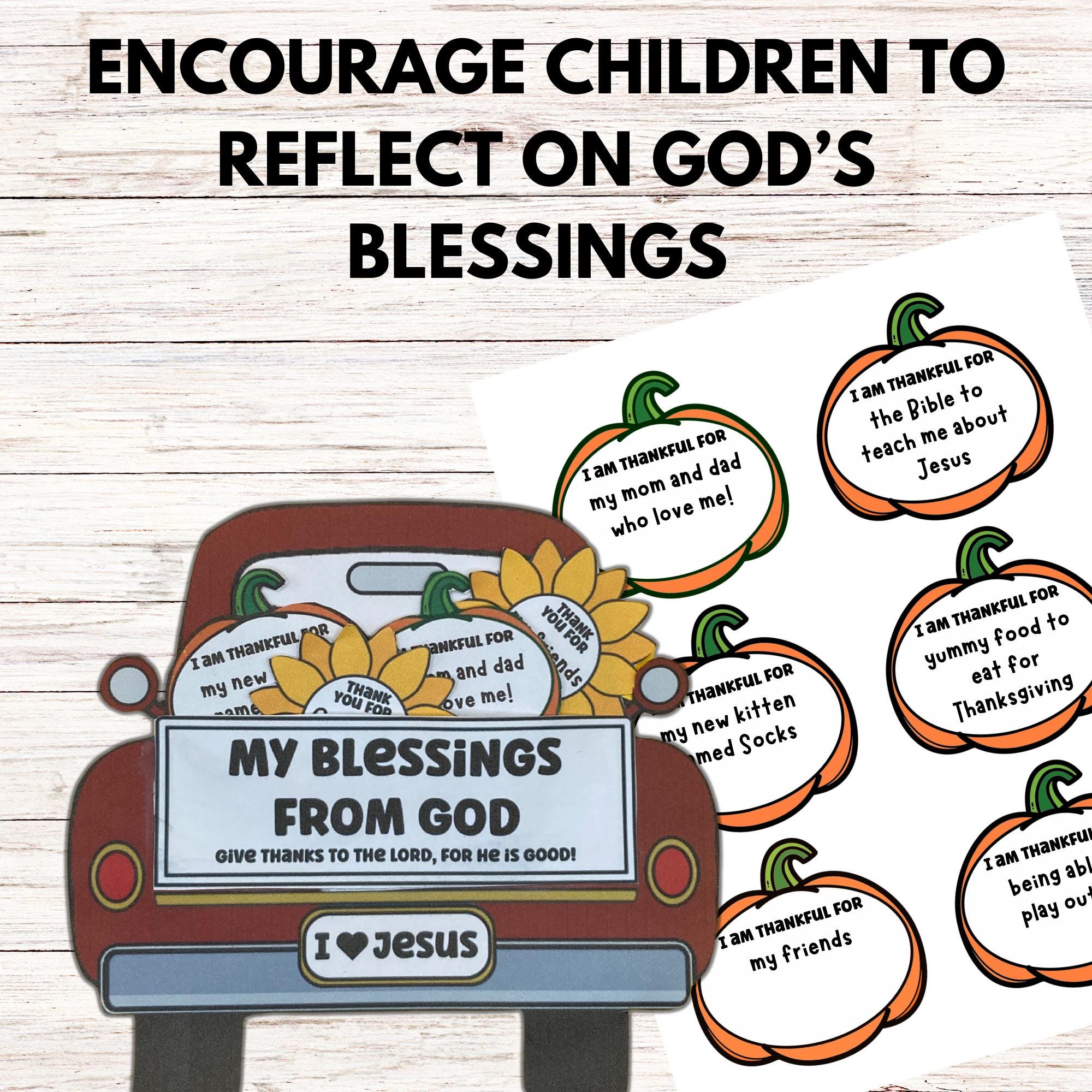 Thankful Thanksgiving Bible Craft Activity, Sunday School Children's ...