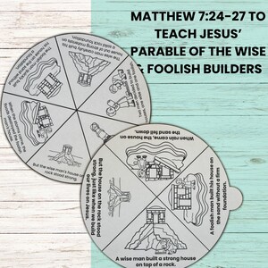 Parable of the Wise and Foolish Builders Sunday School Bible Lesson and ...