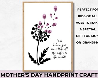 Printable Mothers Day Handprint Art - Etsy