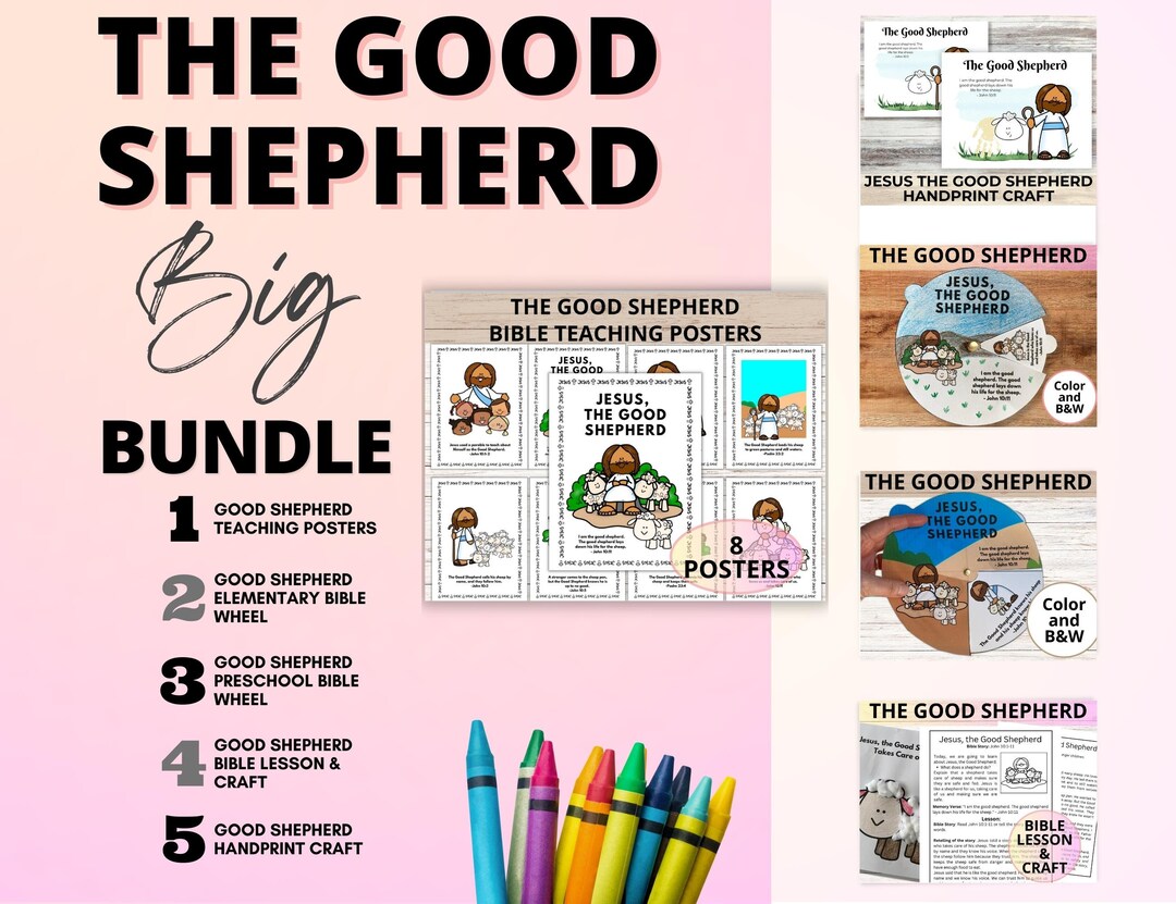 The Good Shepherd Bible Teaching Posters John 10 Bible Wheel - Etsy