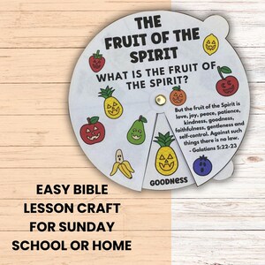 Fruit of the Spirit Bible Wheel Craft Printable, Sunday School Coloring ...