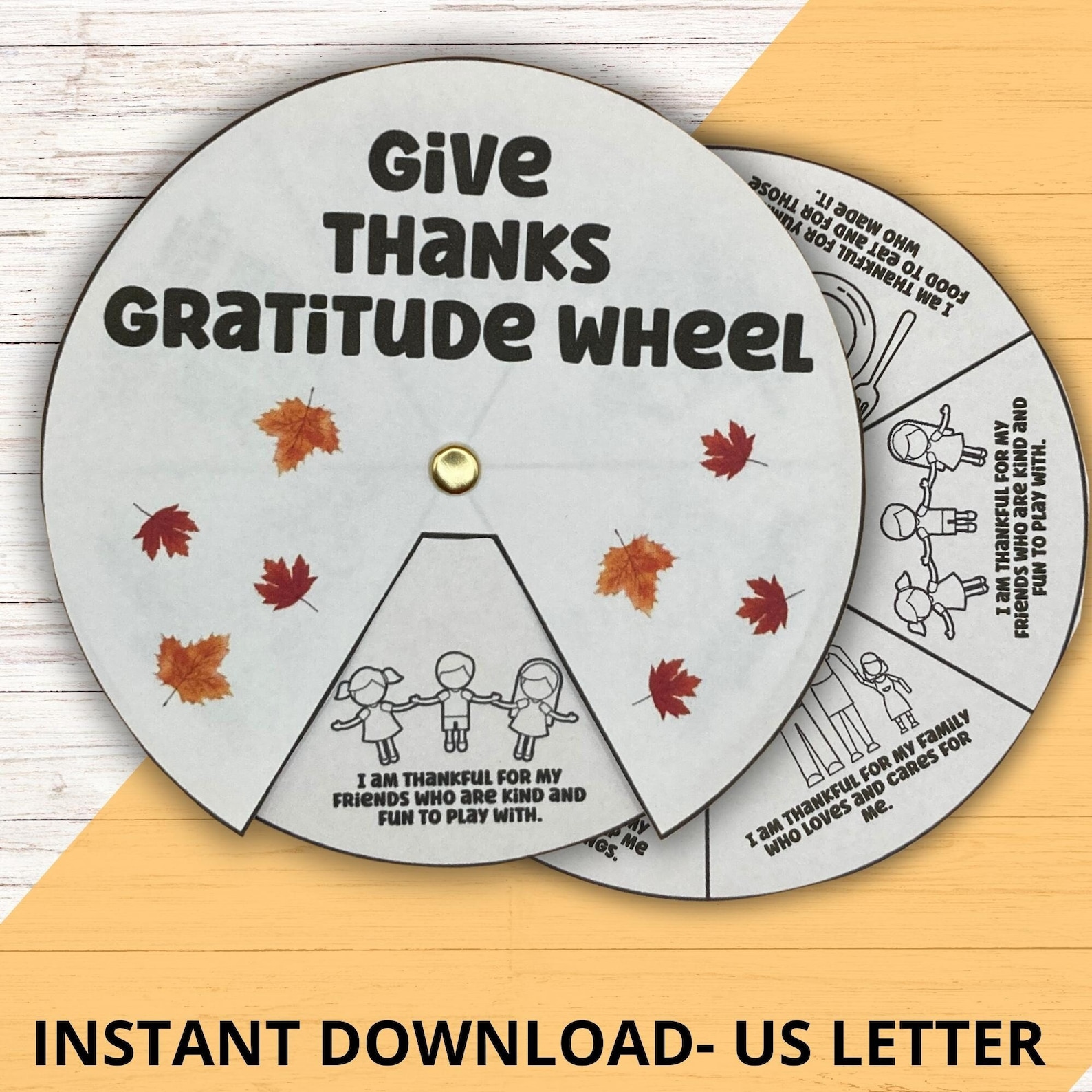 Gratitude Coloring Craft for Thanksgiving, Kids Fall Gratitude Activity ...