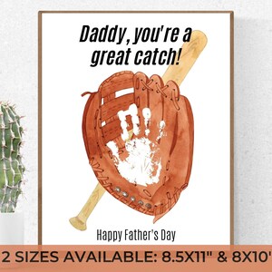 Fathers Day Handprint Printable Craft Gift for Dad, DIY Keepsake Dad ...