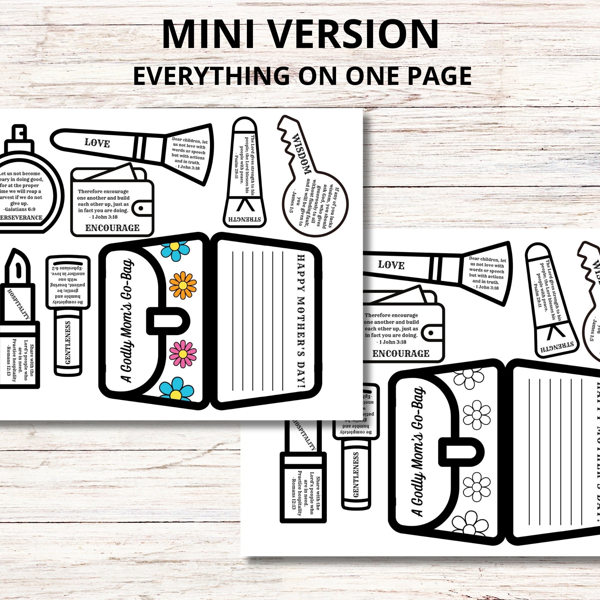 Mothers Day Bible Craft, Sunday School Gods Blessing for Moms Printable ...