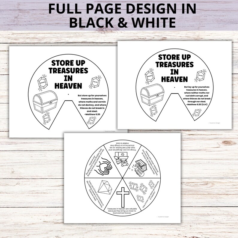 Store up Treasures in Heaven Bible Wheel Craft Sunday School Lesson for ...