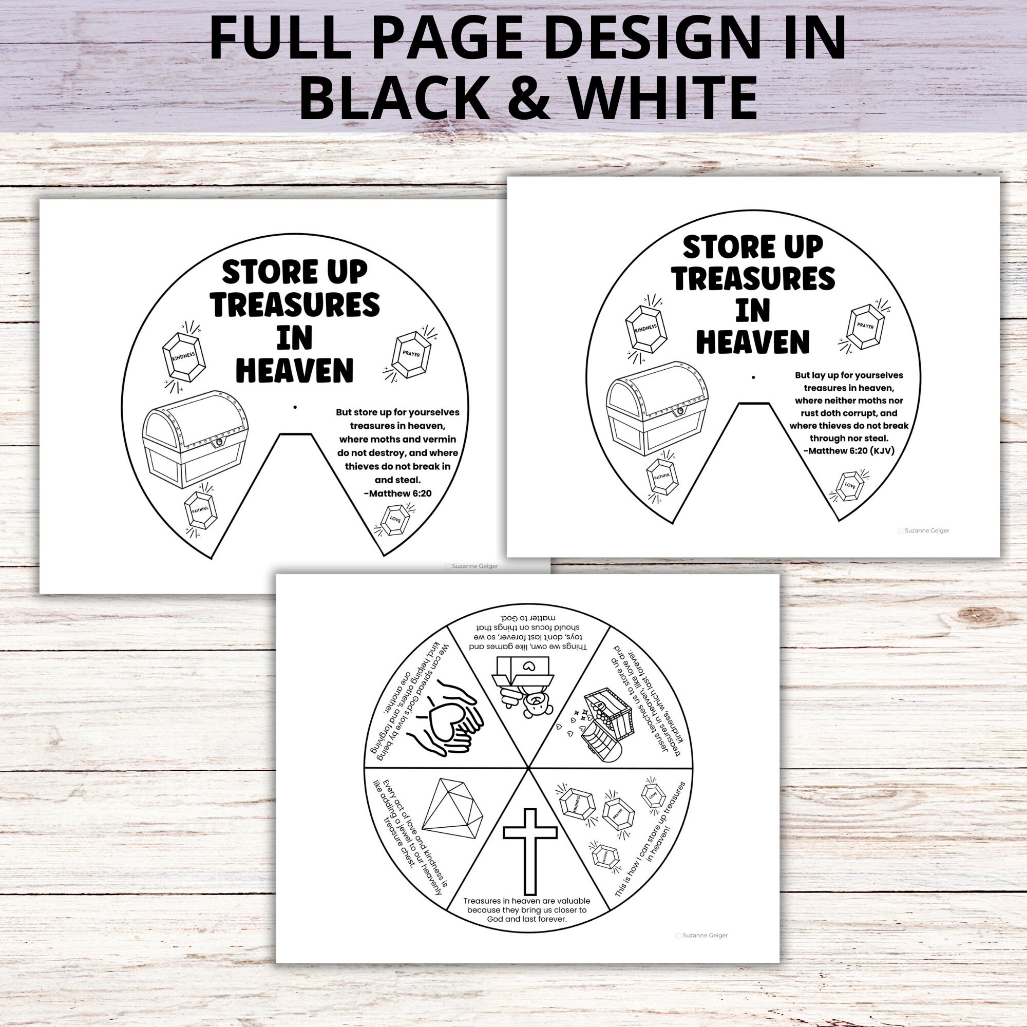 Store up Treasures in Heaven Bible Wheel Craft Sunday School Lesson for Kids, St. Patrick's Day ...