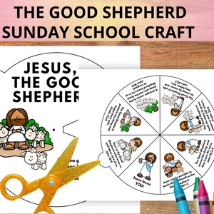 The Good Shepherd Bible Wheel Craft, John 10:1-16 Bible Lesson, Sunday ...