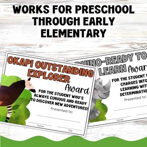 End of the Year Animal Awards Printable, Preschool Class Animal ...