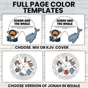 Jonah and the Whale Bible Wheel Craft, Jonah Bible Coloring Craft ...