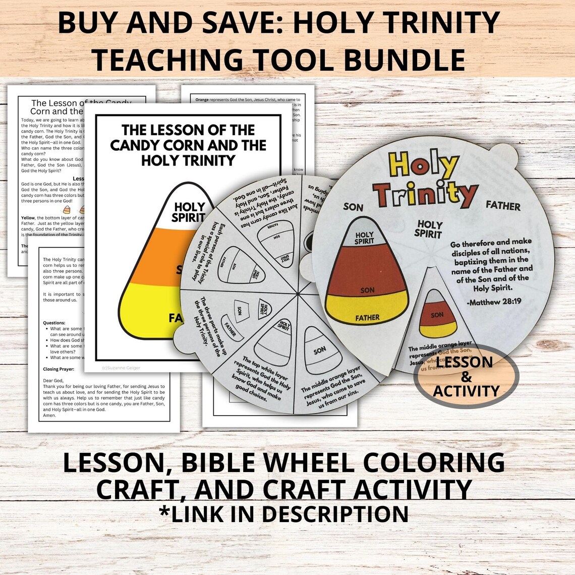 Holy Trinity Coloring Bible Wheel for Kids, Fall Children's Church ...