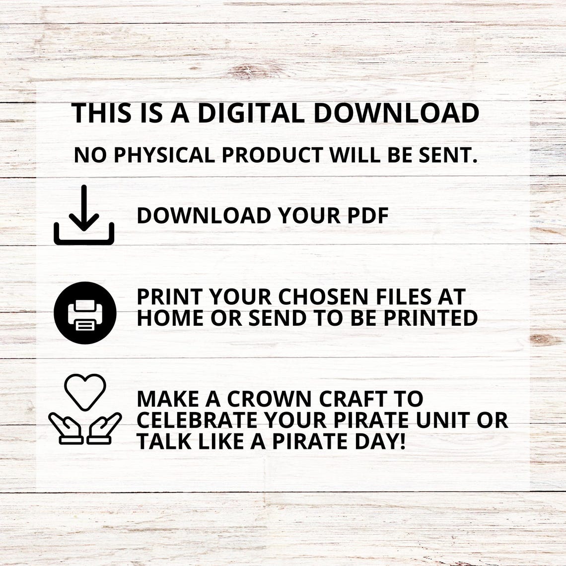 Pirate Day Paper Crown Craft Activity Printable, Paper Pirate Hat Party ...