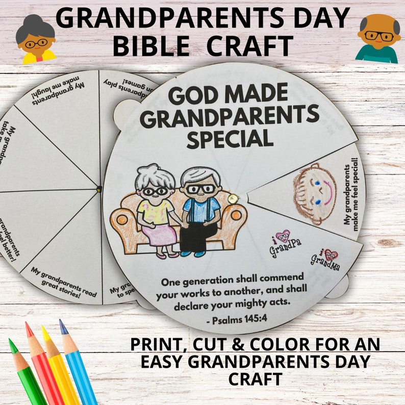 Grandparents Day Sunday School Printable Bundle, Grandparents Bible ...