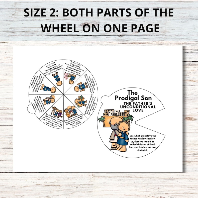 The Prodigal Son Bible Spinner Wheel Sunday School Craft Printable ...
